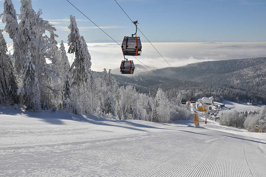 Skiareál Hochifcht - nová kabinková lanovka na Hraničník